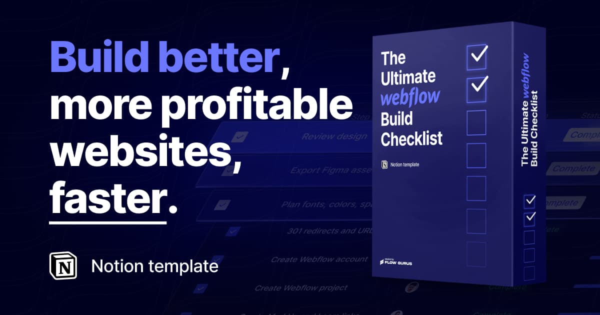 Our Ultimate Webflow Build Checklist Launch 🚀